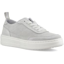 Hush Puppies Nesta Leder Damen Graue Standard-Sneaker
