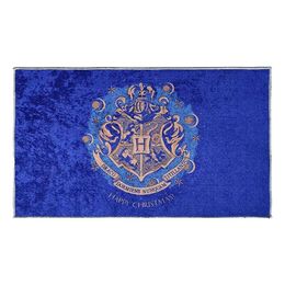 Harry Potter - "Wizarding World" Hogwarts Wappen T&uuml;rmatte, weihnachtliches Design (Blau)