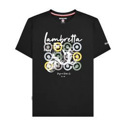 Lambretta - T-Shirt Mit Markenzeichen f&uuml;r Herren (Schwarz)
