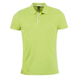 SOLS Mens Performer Kurzarm-Piqu&eacute;-Poloshirt (Apfelgr&uuml;n)