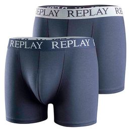 Replay - Boxershorts f&uuml;r Herren (2er-Pack) (Dunkelblau/Wei&szlig;)
