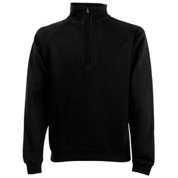 Fruit of the Loom Herren Premium 70/30 Zip Neck Sweatshirt (Schwarz)