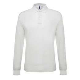 Asquith & Fox Herren Classic Fit Langarm-Poloshirt (Wei&szlig;)