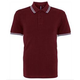 Asquith & Fox Herren Poloshirt mit klassischer Passform (Burgund/Himmel)