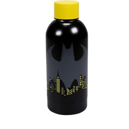 Batman - "Welcome To Gotham City" Wasserflasche, Metall, 400ml (Schwarz/Gelb)