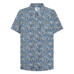 Lambretta - "SS25" Hemd f&uuml;r Herren (Wei&szlig;/Blau)