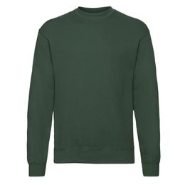 Fruit of the Loom - "Classic" Sweatshirt f&uuml;r Herren/Damen Unisex angesetzte &Auml;rmel (Flaschengr&uuml;n)