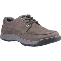 Hush Puppies Tucker Schn&uuml;r-Leder Herren Grau Nubuk Schn&uuml;rschuhe