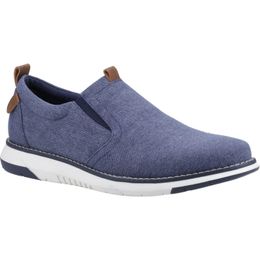 Hush Puppies Benny Canvas Herren Mokassins in Marineblau