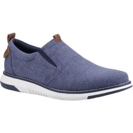 Hush Puppies Benny Canvas Herren Mokassins in Marineblau