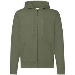 Fruit of the Loom - "Classic" Kapuzenpullover, Mit Rei&szlig;verschluss f&uuml;r Herren (Klassisch Olivgr&uuml;n)