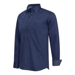 Cappuccino Italia Hemd f&uuml;r Herren. Das Hemd ist aus Baumwolle und Elastan gefertigt und hat eine normale Passform. Auf der Brusttasche ist ein sch&ouml;nes Cappuccino-Logo aufgestickt. Marke: Cappuccino ItaliaModellname: Stretch Shirt AnconaKategorie: HerrenMaterialien: Baumwolle, ElastanFarbe: marineblau