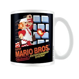 Super Mario - "Nintendo" Kaffeebecher, Abdeckung, 315ml (Wei&szlig;/Schwarz)