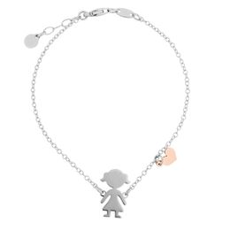 Orphelia 'Lyra' Damen Armband aus 925er Sterling Silber - Silber/Ros&eacute; ZA-7390