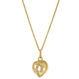 Orphelia 'Amore' Damen-Anh&auml;nger aus 925er Sterlingsilber mit Kette &ndash; Gold ZH-7577/G