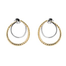 Orphelia 'Bastien' Ohrstecker f&uuml;r Damen, 925 Sterling Silber - Silber/Gold ZO-7499