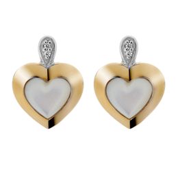 Orphelia 'Debby' Ohrstecker f&uuml;r Damen, 925 Sterlingsilber, Silber/Gold ZO-7289/G