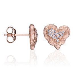 Orphelia 'Hazel' Ohrstecker aus 925er Sterlingsilber f&uuml;r Damen - Ros&eacute; ZO-7082/1