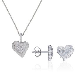 Orphelia 'Hazel' Damen 925 Sterling Silber Set: Kettenanh&auml;nger + Ohrringe - Silber SET-7082