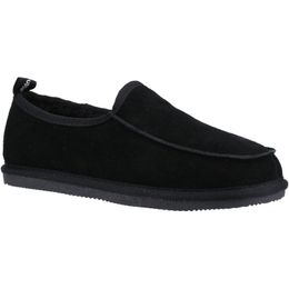 Hush Puppies Charles Wildleder Herren Schwarz Pantoffeln