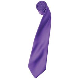 Premier Mens Plain Satin Krawatte (schmale Klinge) (2er-Pack) (Rich Violet)