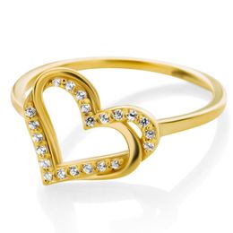 Orphelia 'Cecilia' Damen-Ring aus 925er Sterlingsilber &ndash; Gold ZR-7584/G