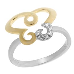 Orphelia Damen-Ring Sterling-Silber 925 &ndash; Silber/Gold ZR-7088/1