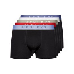 Henleys - "Blackiris" Boxershorts f&uuml;r Herren(5er-Pack) (Schwarz)
