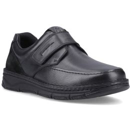 Hush Puppies Forde Leder Slipper f&uuml;r Herren mit Touch-Verschluss in Schwarz