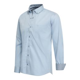 Cappuccino Italia Hemd f&uuml;r Herren. Das Hemd ist aus Baumwolle und Elastan gefertigt und hat eine normale Passform. Auf der Brusttasche ist ein sch&ouml;nes Cappuccino-Logo aufgestickt. Marke: Cappuccino ItaliaModellname: Stretch Shirt AnconaKategorie: HerrenMaterialien: Baumwolle, ElastanFarbe: hellblau