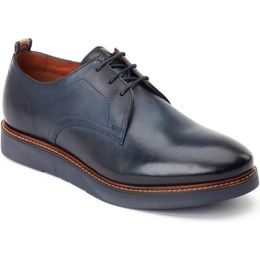 Base London Roly Leder Herren Navy Schn&uuml;rschuhe