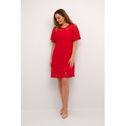 Cream Kleid Feminine red