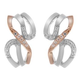 Orphelia 'Sally' Ohrstecker f&uuml;r Damen, 925er Sterlingsilber, Silber/Ros&eacute;gold ZO-7230