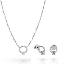Orphelia 'Premium' Damen-Set aus 925er Sterlingsilber: Halskette + Ohrringe &ndash; Silber SET-7562