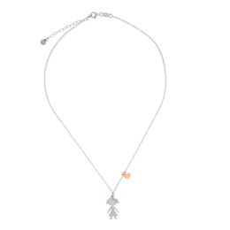 Orphelia 'Lyra' Damen 925 Sterling Silberkette mit Anh&auml;nger - Silber/Ros&eacute; ZK-7390
