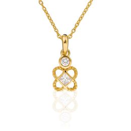 Orphelia Damen-Kette aus 925er Sterlingsilber mit Anh&auml;nger &ndash; Gold ZH-6032/2
