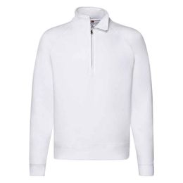 Fruit of the Loom - "Premium" Sweatshirt Rei&szlig;verschluss f&uuml;r Herren (Wei&szlig;)