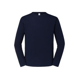 Fruit of the Loom - "Iconic Premium" T-Shirt f&uuml;r Herren Lang&auml;rmlig (Marineblau)