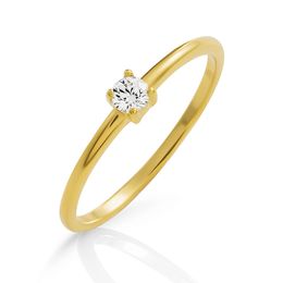 Orphelia 'Solitaire' Damen-Ring aus 925er Sterlingsilber &ndash; Gold ZR-7527/G
