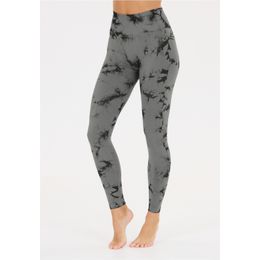 ENDURANCE ATHLECIA Trainingstights ATHLECIA "Theresa", Damen, Gr. L/XL, EURO-Gr&ouml;&szlig;en, grau (gr&uuml;n), 92% Polyamid, 8% Elasthan, mehrfarbig, Hosen, mit coolem Print