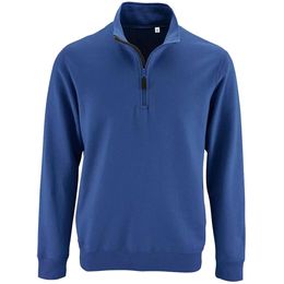 SOLS Herren Stan Kontrast Zip Neck Sweatshirt (K&ouml;nigsblau)