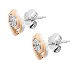 Orphelia 'Anni' Ohrstecker aus 925er Sterlingsilber f&uuml;r Damen &ndash; Silber/Ros&eacute; zo-7368 RG