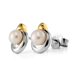 Orphelia 'Mathilde' Ohrstecker f&uuml;r Damen, 925 Sterling Silber - Silber/Gold ZO-7510/G