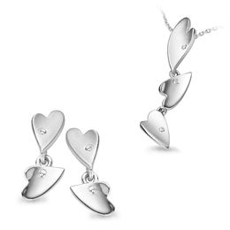 Orphelia Damen 925 Sterling Silber Set: Kettenanh&auml;nger + Ohrringe - Silber SET-5011
