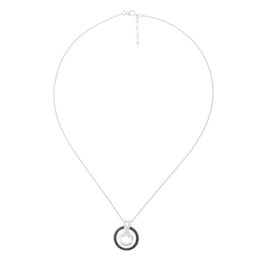 Orphelia 'Azalea' Damen 925 Sterling Silber Kette mit Anh&auml;nger - Silber/Schwarz ZH-7095/2