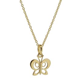 Orphelia 'Schmetterling' Damen 925 Sterling Silber Kette mit Anh&auml;nger - Gold ZH-7074/1