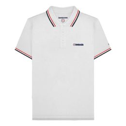 Lambretta - "SS25" Poloshirt f&uuml;r Herren (Wei&szlig;/Rot/Marineblau)