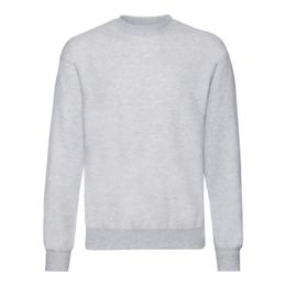 Fruit of the Loom - "Classic" Sweatshirt &Uuml;berschnittene Schulter f&uuml;r Herren/Damen Unisex (Grau meliert)