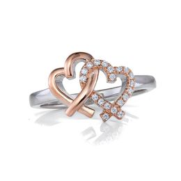 Orphelia Damen-Ring Sterling-Silber 925 &ndash; Silber/Ros&eacute; ZR-7250