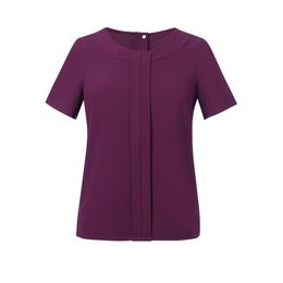 Brook Taverner - "Verona" Bluse f&uuml;r Damen kurz&auml;rmlig (Burgunderrot)